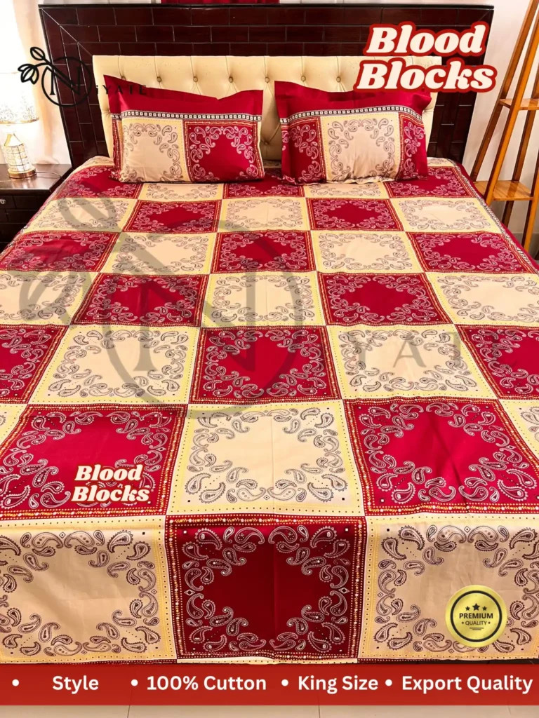 Blood Blocks | Pure Cotton | Premium Fabric - Niyate